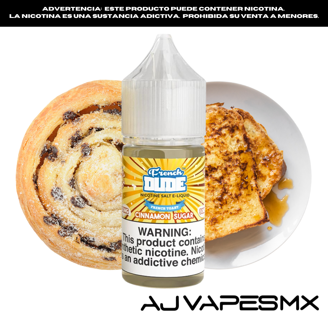 Pan Frances Cinnamon Sugar 30ml NicSalt - FRENCH DUDE - AJ VAPES – AJ ...