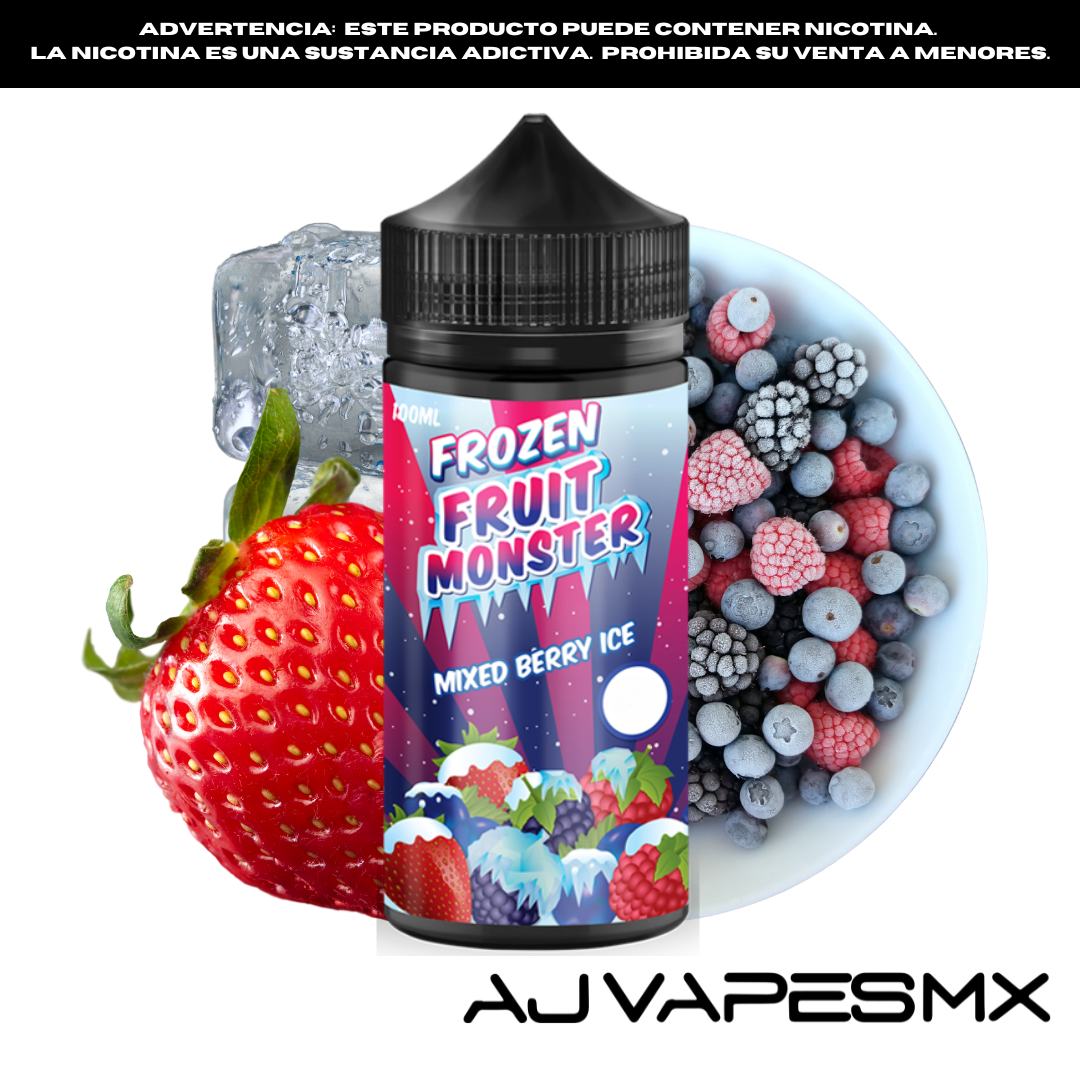 Mixed Berry Ice 100ml | FROZEN FRUIT MONSTER – AJ Vapes Mx
