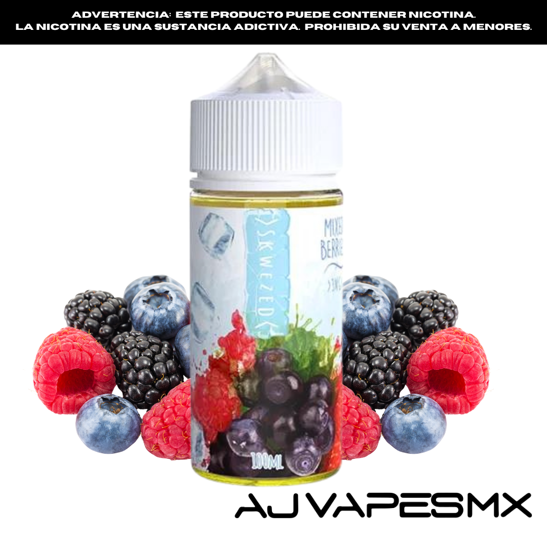 Mixed Berries Ice 100ml | SKWEZED – AJ Vapes Mx